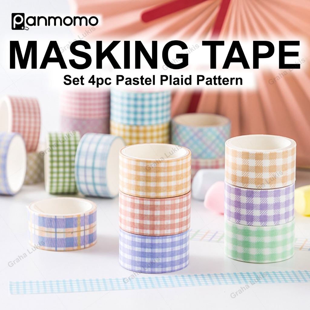 Jual Masking Tape Set 4pc Pastel Plaid Pattern | Shopee Indonesia
