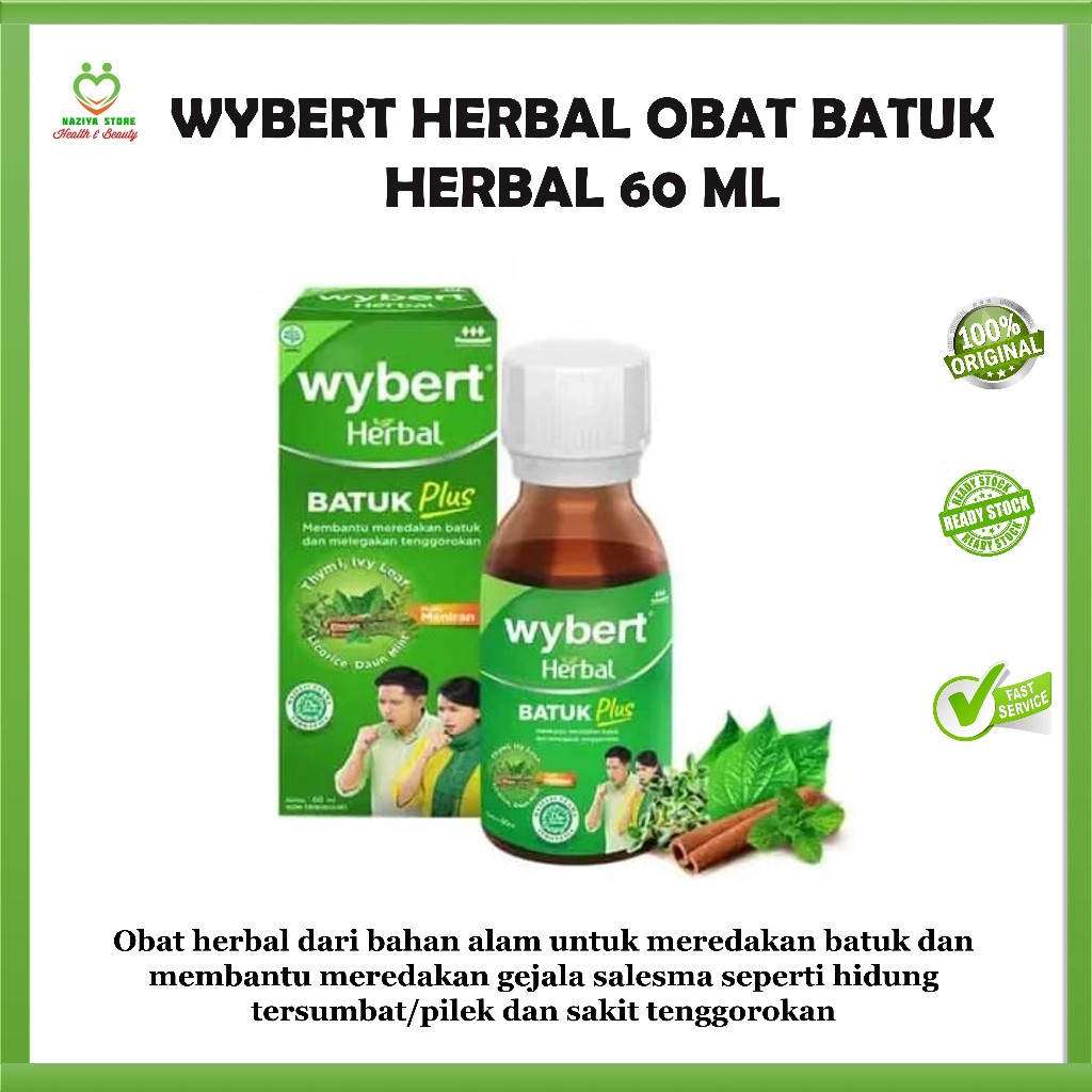 Jual WYBERT HERBAL Batuk Plus Sirup 60 mL - Obat Batuk Herbal batuk ...