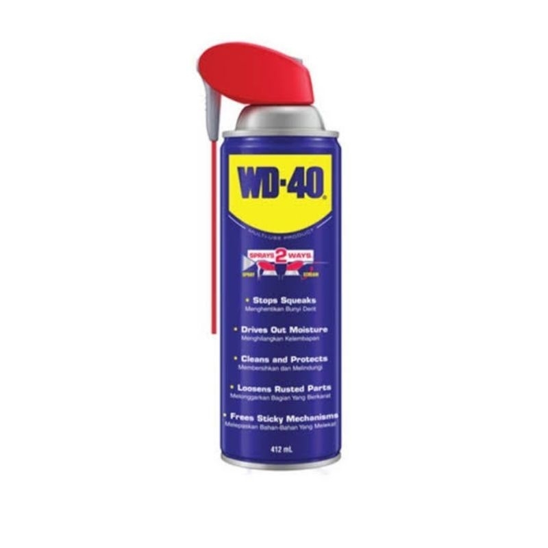 Jual WD40 412ml MULTI PURPOSE PELUMAS ANTI KARAT WD-40 WD 40 412 ML 2 WAY | Shopee Indonesia