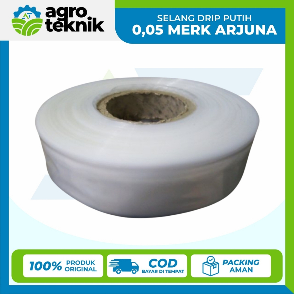Jual Agroteknik - Selang Drip Putih 5 Mikron x 4 cm x 100 Meter Cap ...