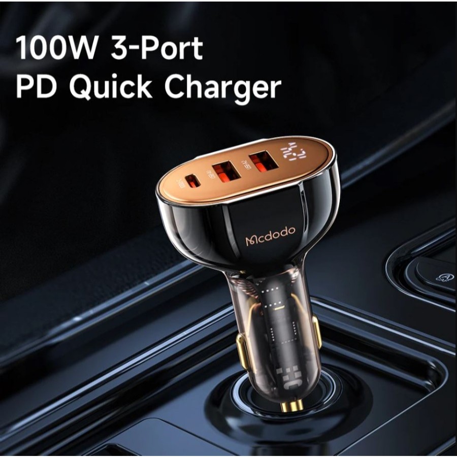 Jual Mcdodo CA-340 Kepala Adaptor Car Charger Mobil Digital LED Display 3 Port Output Fast ...