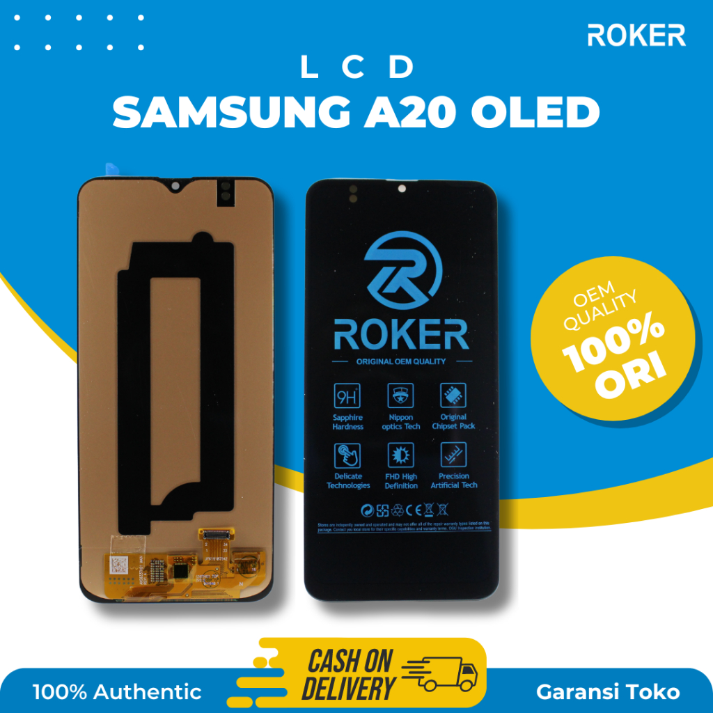 Jual LCD TOUCHSCREEN SAMSUNG A20 OLED FULLSET BY ROKER | Shopee Indonesia