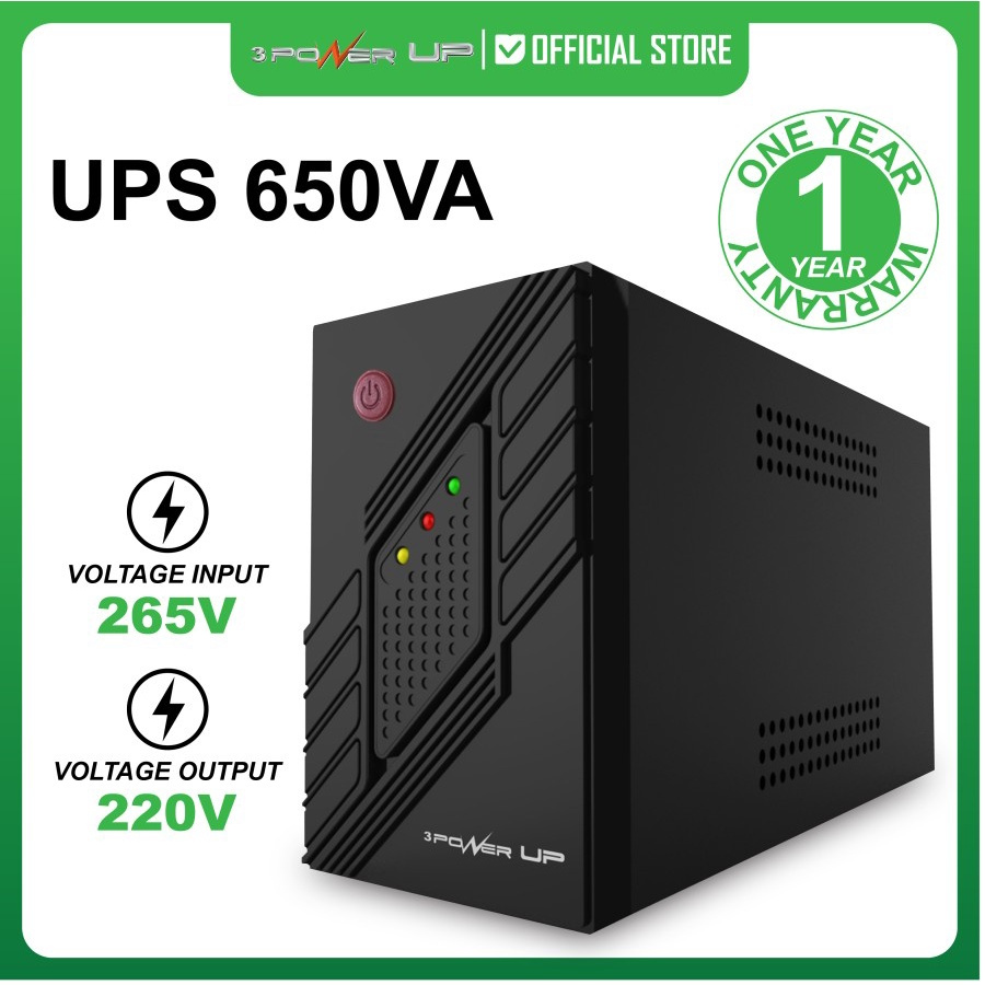 Jual UPS 3 Power Up 650VA Garansi 1 Tahun AVR | Shopee Indonesia