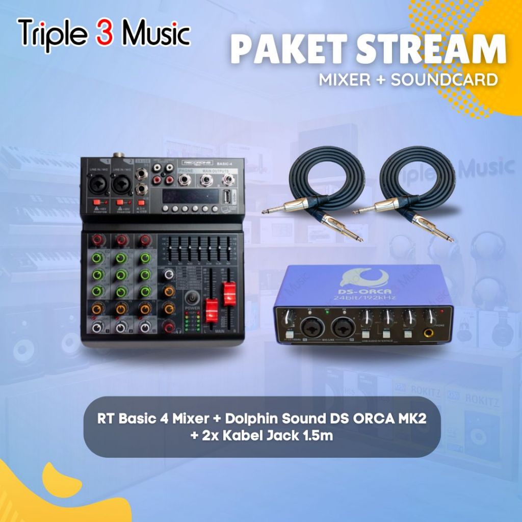 Jual Paket Live Streaming Mixer + soundcard dolphin ds orca + recording ...