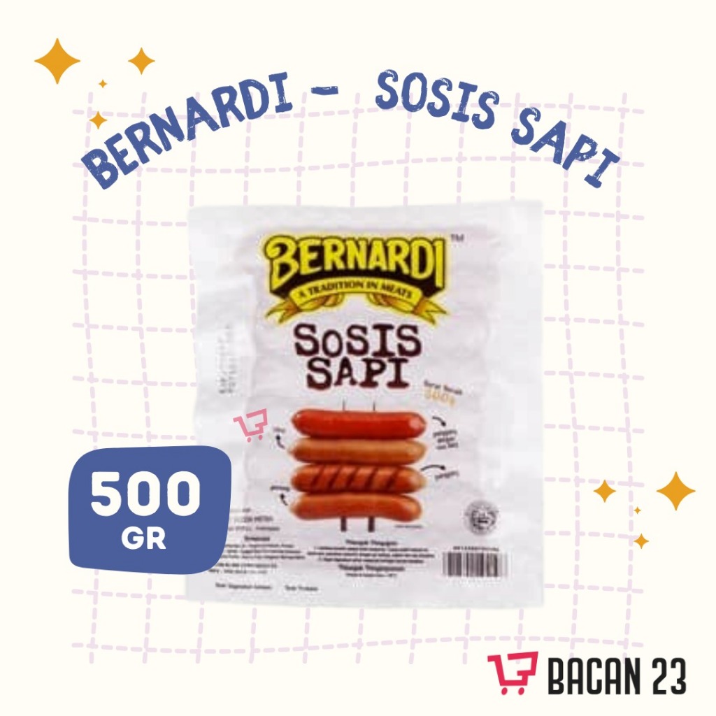 Jual Sosis Sapi Bernardi (500g) Sosis Daging Sapi Frozen Food | Shopee ...