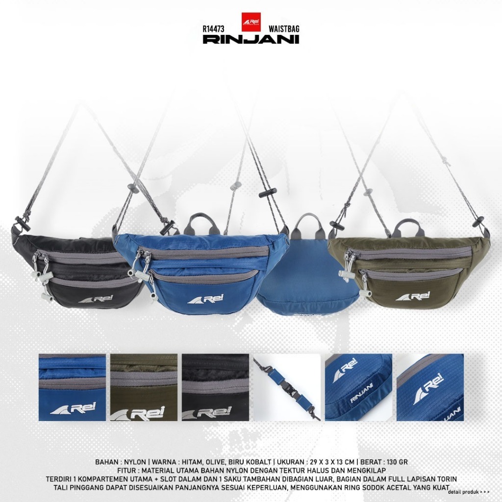 Jual Tas Selempang / Waistbag Rinjani Arei Outdoorgear | Shopee Indonesia