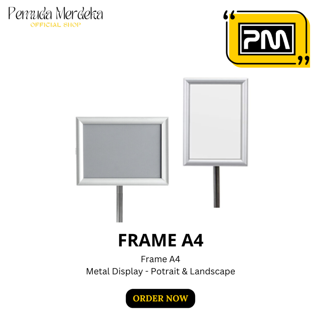 Jual Frame Tempat Poster Promosi Bahan Metal Display A4 Ukuran Pemuda ...