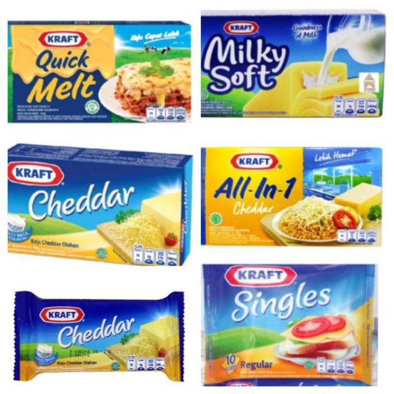 Jual KEJU KRAFT CHEDDAR QUICK MELT MOZZA ALL IN 1 70 G 30 G BOX 150 G ...