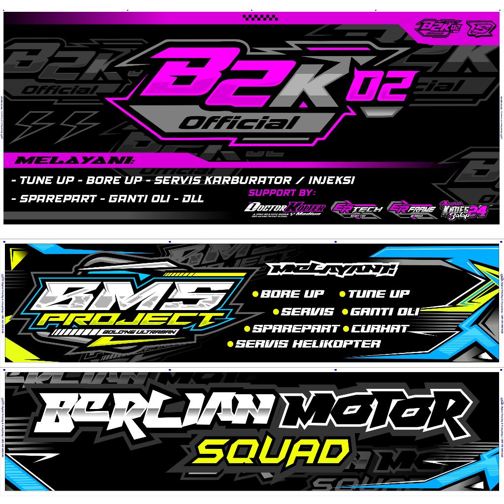 Jual BANNER CUSTOM BANNER BENGKEL DESAIN RACING (WAJIB CHAT SEBELUM ...