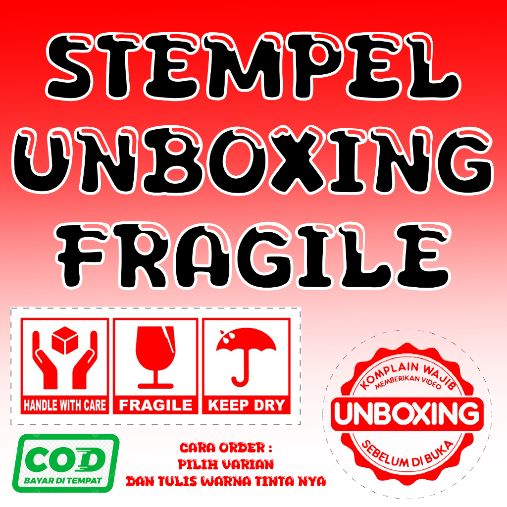 Jual STEMPEL UNBOXING dan FRAGILE SIAP PAKAI | Shopee Indonesia
