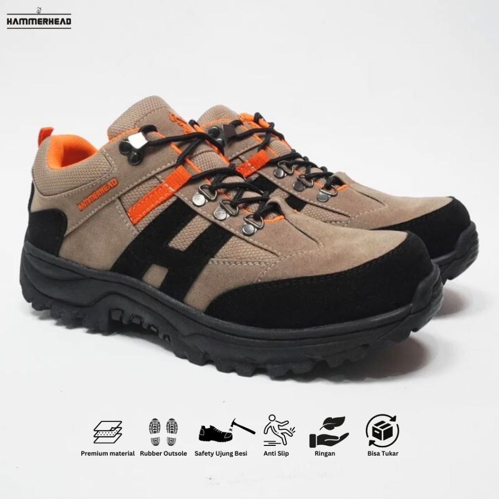 Jual Hammerhead sepatu safety pria ujung besi outdoor hiking touring ...