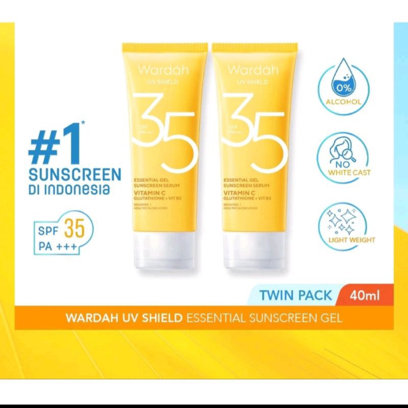 Jual BARU!!!! Wardah UV Shield Essential Sunscreen Gel SPF 35 PA ...
