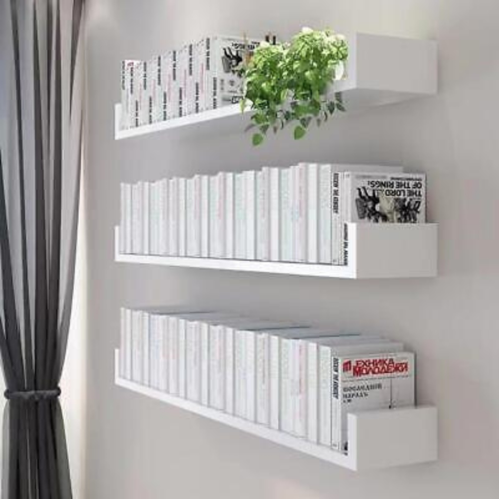 Jual Rak Ambalan Dinding Minimalis U 60x12x10 cm Tempel Tembok Dekorasi ...