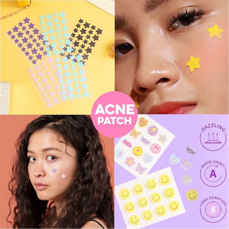 Jual Acne Patch Sticker Jerawat Lucu Bentuk Hati Bintang Invisible ...