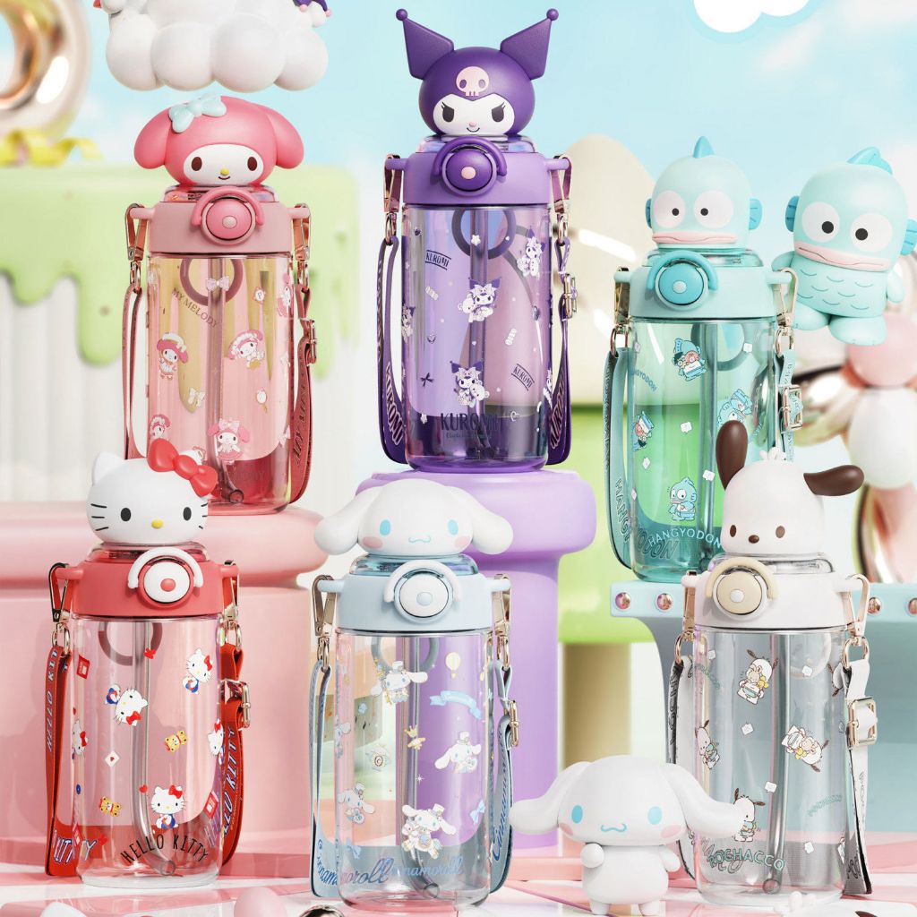 Jual Botol Minum Anak Sedotan Alien Cinnamoroll Hangyodon Hello Kitty ...
