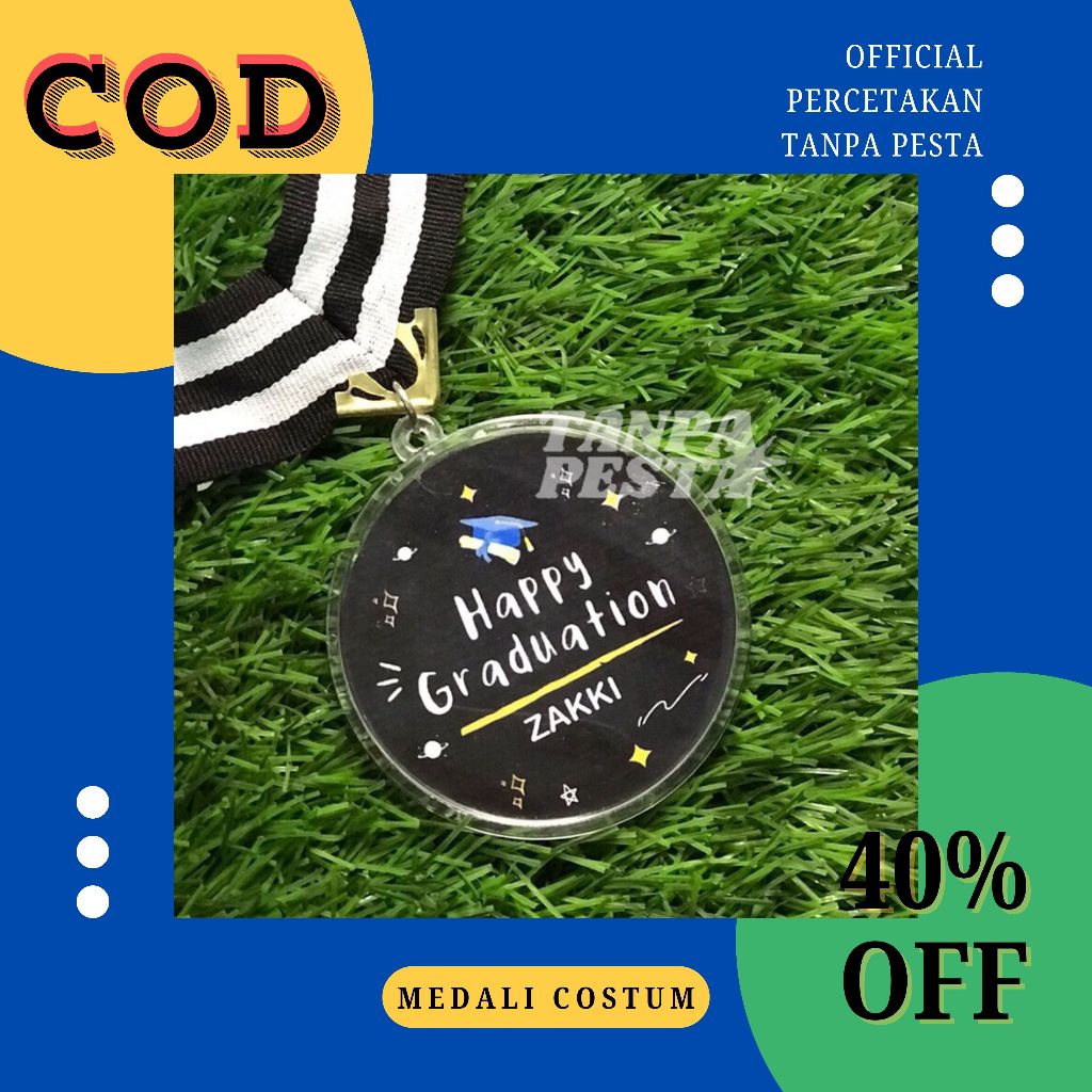 Jual medali happy graduation costum - akrilik mendali wisuda | Shopee ...