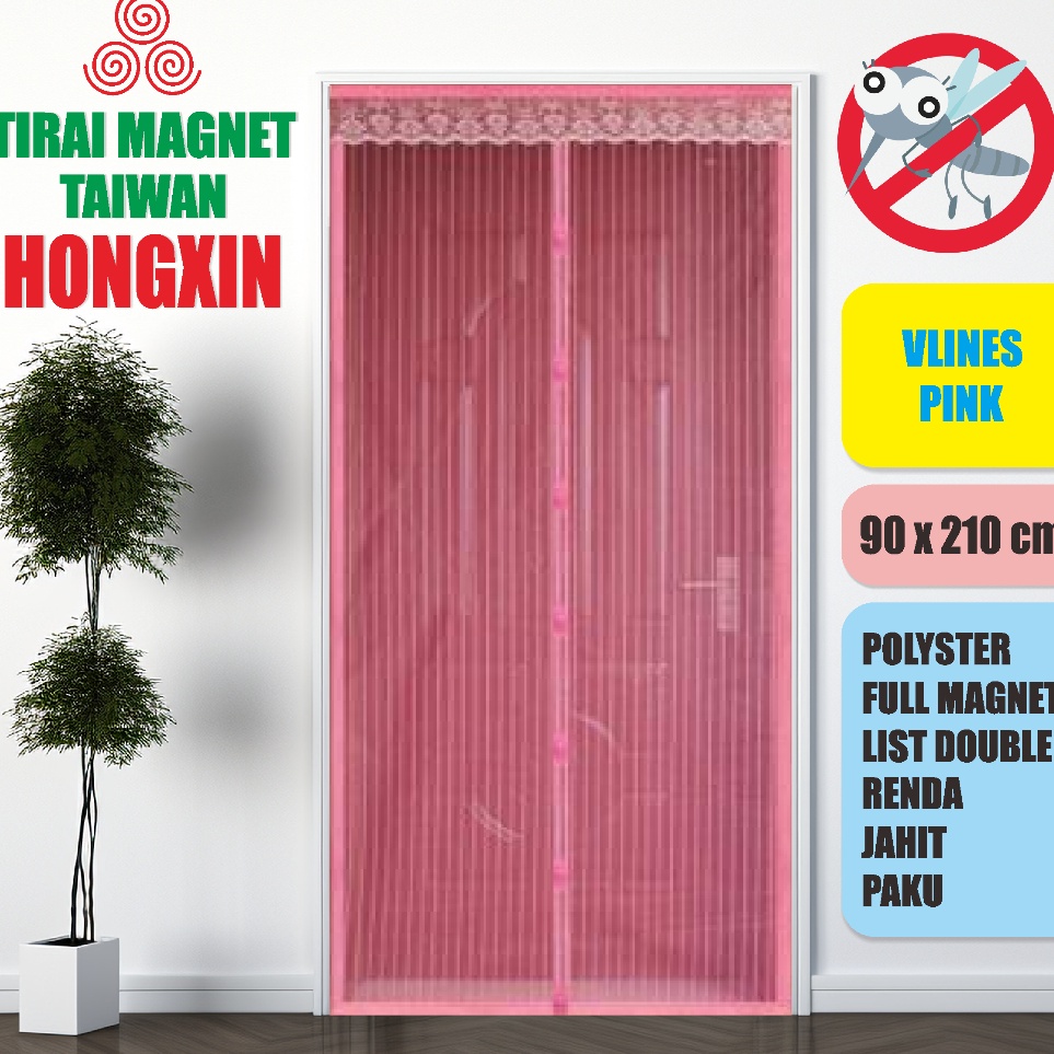 Jual Praktis TIRAI PINTU MAGNET HX VLINES MINIMALIS PINK 9X21CM ...