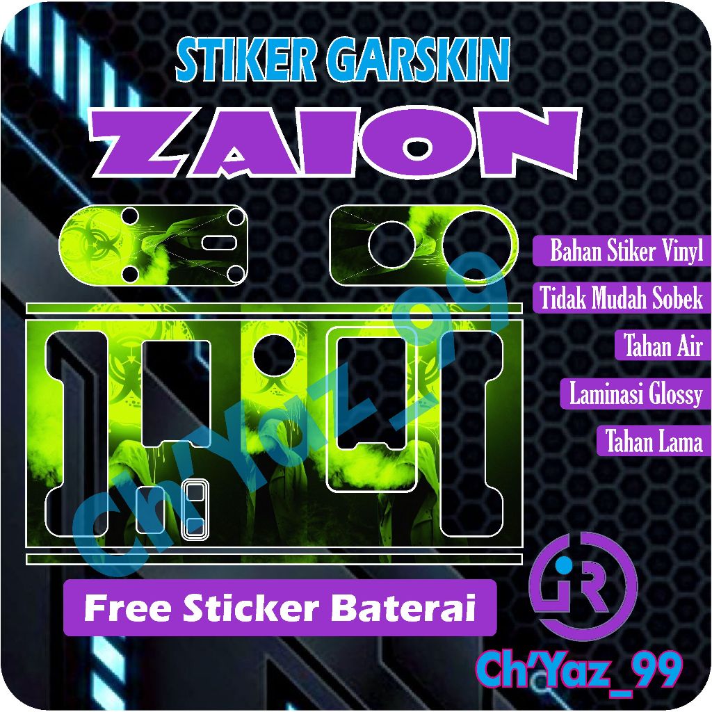 Jual STICKER GARSKIN ZAION STICKER VINYL GLOSSY+LAMINASI GLOOSY ...