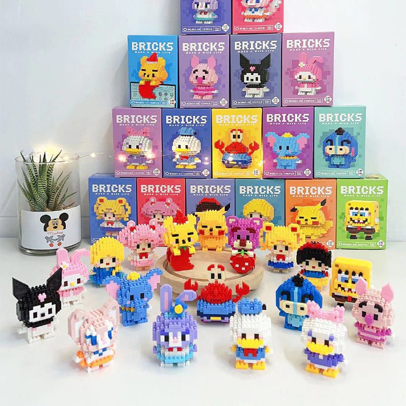 Jual LEGO BRICK MINI/Blok Kartun Toy Brick karakter Kartun Mini Hadiah ...