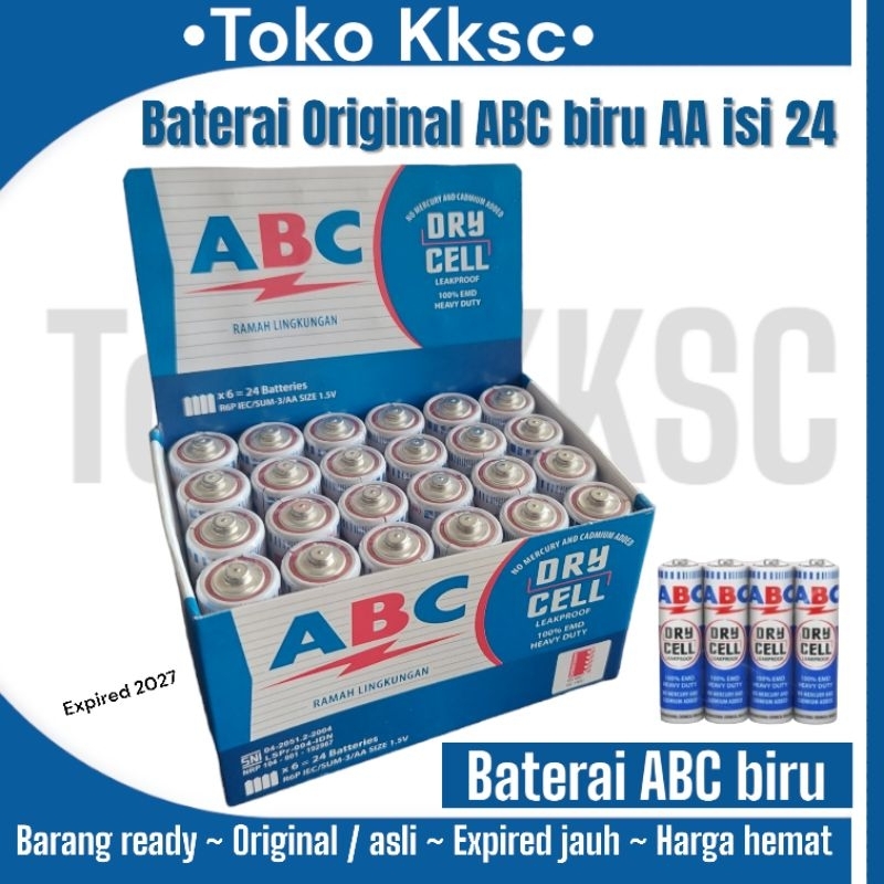 Jual batre ABC biru AA isi 24 pcs / baterai ABC a2 | Shopee Indonesia