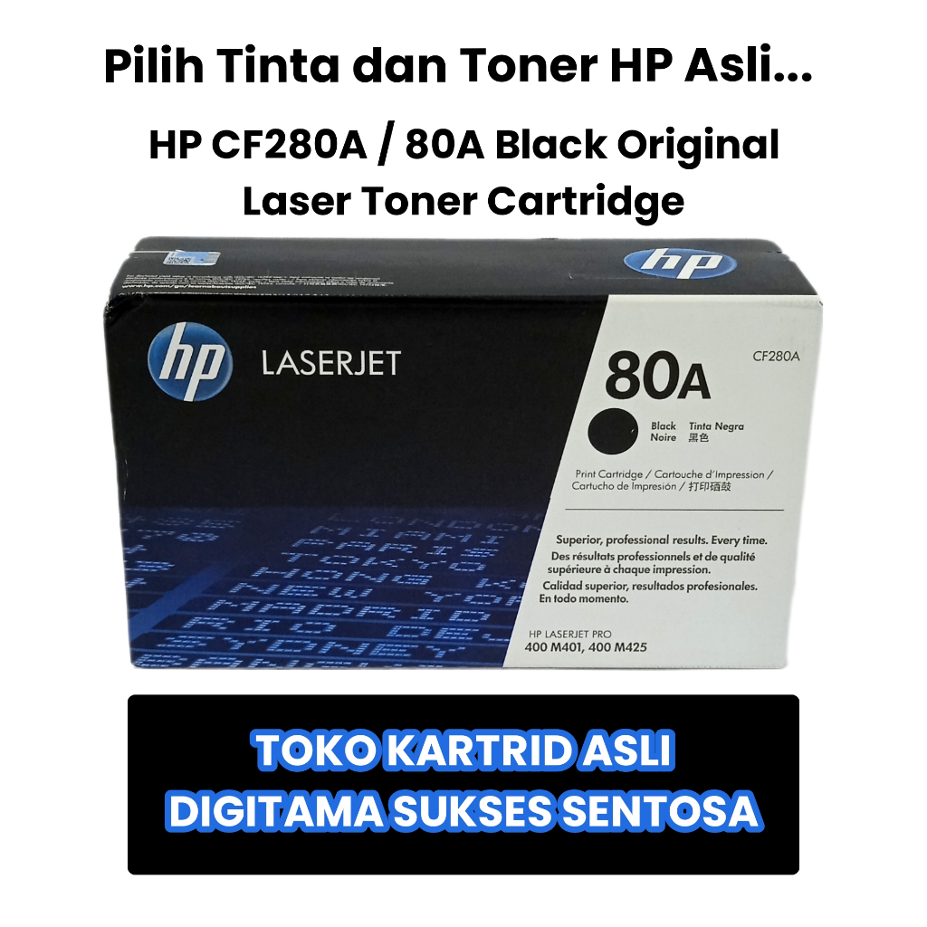 Jual HP CF280A / 80A Black Original LaserJet Toner Cartridge | Shopee Indonesia