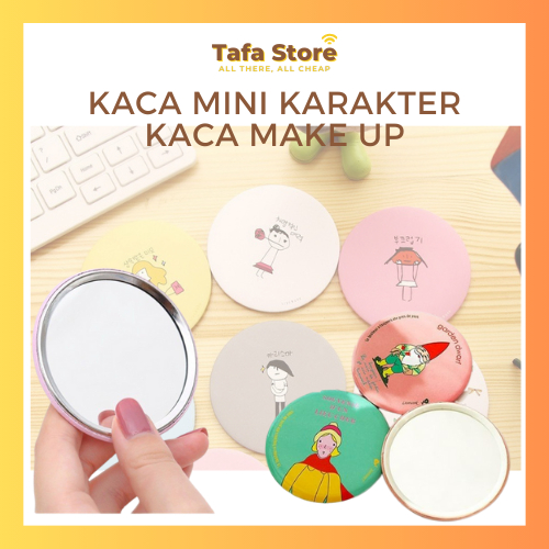 Jual TAFA Kaca Kecil Makeup Mini Cermin Bulat Aesthetic Karakter Travel ...