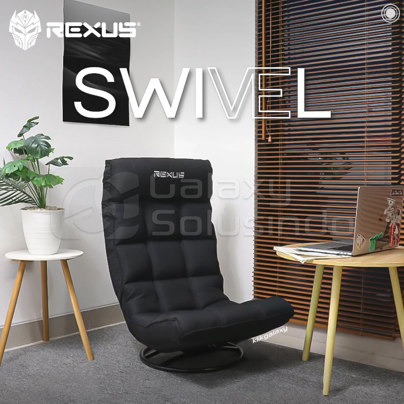 Jual REXUS SWIVEL RFC 01 Gaming Floor Chair - Black | Shopee Indonesia