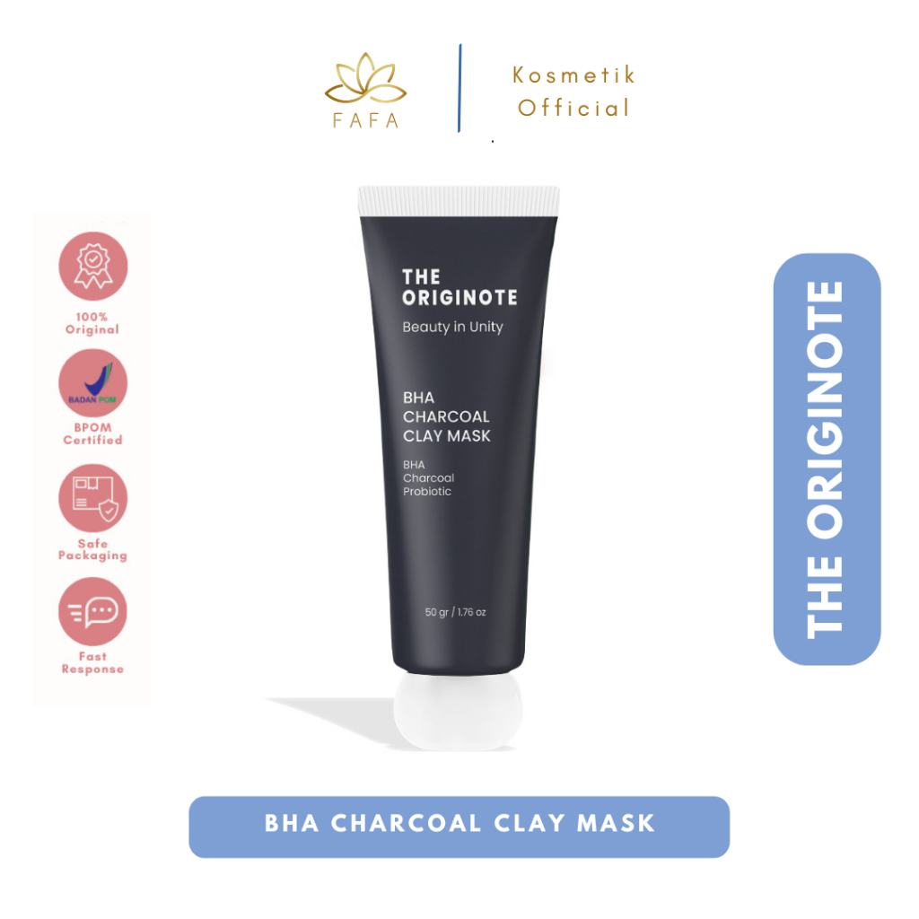 Jual THE ORIGINOTE BHA Charcoal Clay Mask - Masker Wajah Mud Mask ...