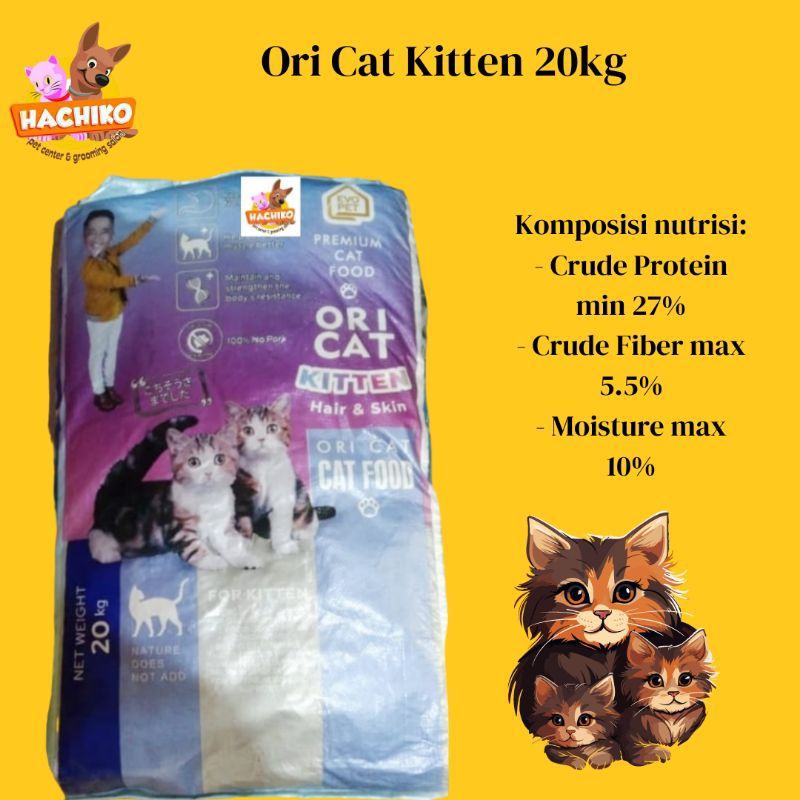 Jual Ori Cat Kitten 20kg Kemasan Repack 500gr isi 40 Bks (KHUSUS ...