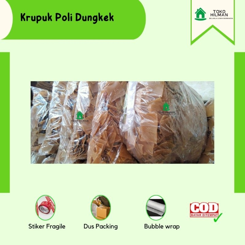 Jual 500g Krupuk Poli Kerupuk Puli Khas Madura Dungkek | Shopee Indonesia