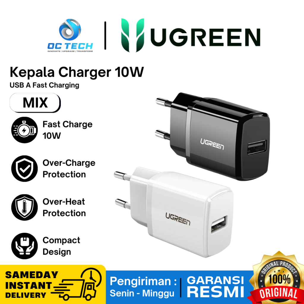 Jual Ugreen USB Wall Mini Charger 10W Kepala Charger 10 Watt 5V 2.1 A ...