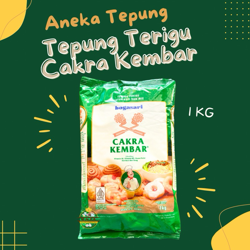Jual Tepung Terigu Cakra Kembar Premium 1 KG ( Protein Tinggi ...
