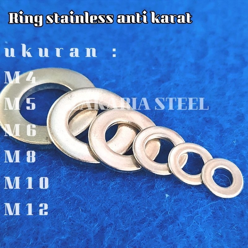 Jual RING STAINLESS ANTI KARAT M4 M5 M6 M8 M10 M12 | Shopee Indonesia