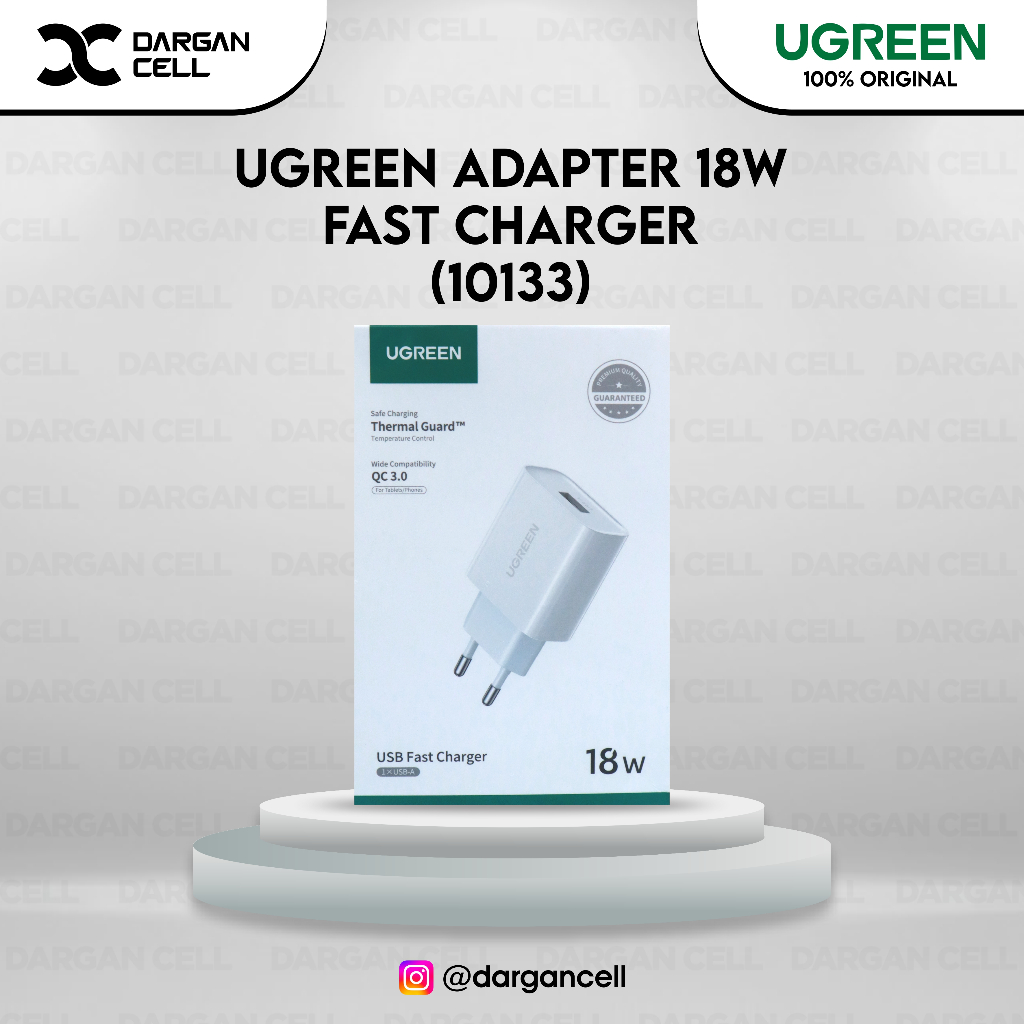 Jual UGREEN ADAPTER IPHONE 18W USB QC 3.0 FAST CHARGING (10133 ...