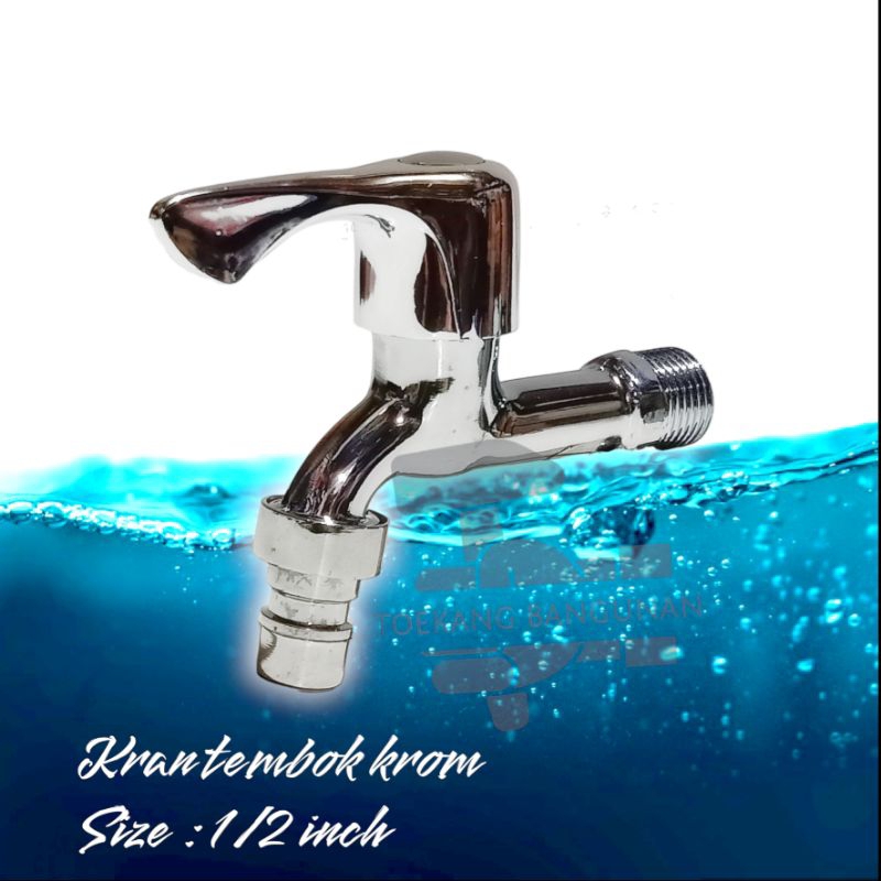 Jual Kran Air Kran Tembok Barbet Krom 1/2 Inch | Shopee Indonesia