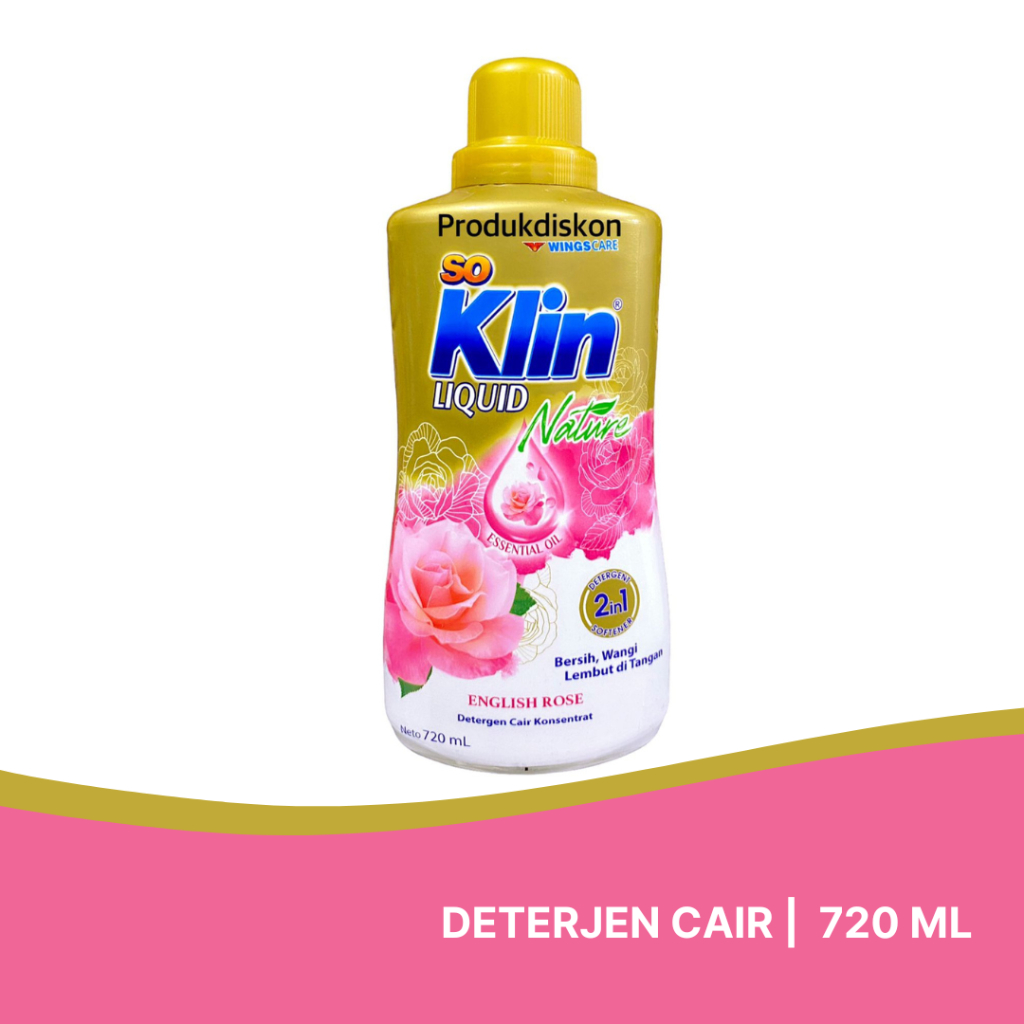 Jual SO KLIN Liquid Deterjen Cair Botol 720 ML | Shopee Indonesia