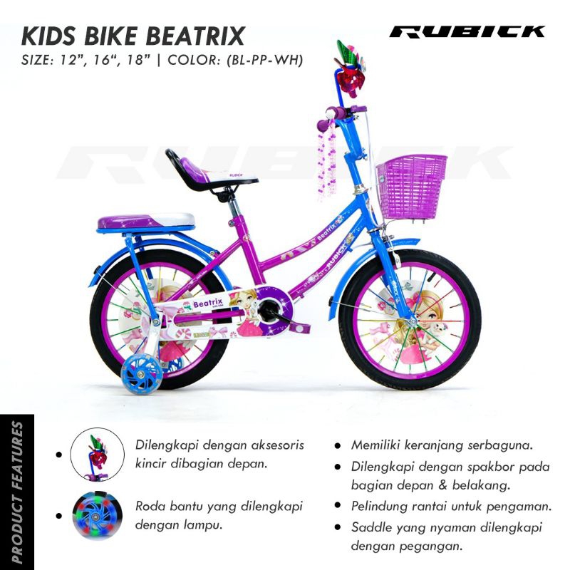 Jual Sepeda anak mini RUBICK BEATRIK READY 16 -18 inch | Shopee Indonesia