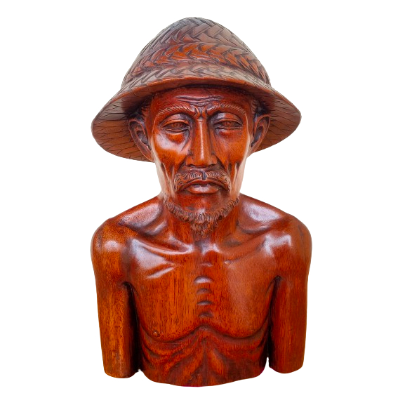 Jual Patung Kayu Petani / Pak Tani / Kakek Setengah Cokelat Coklat ...