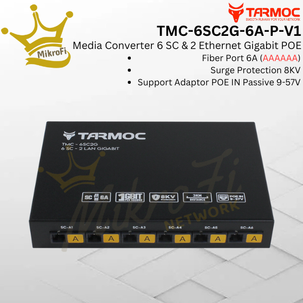 Jual Tarmoc TMC-6SC2G-6A-P-V1 | Media Converter Switch 6FO 2LAN / 6 FO ...