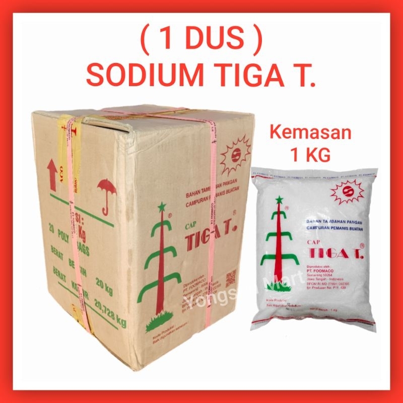 Jual ( 1 DUS ) sodium pemanis buatan Tiga Tebu 1 kg / natrium siklamat ...