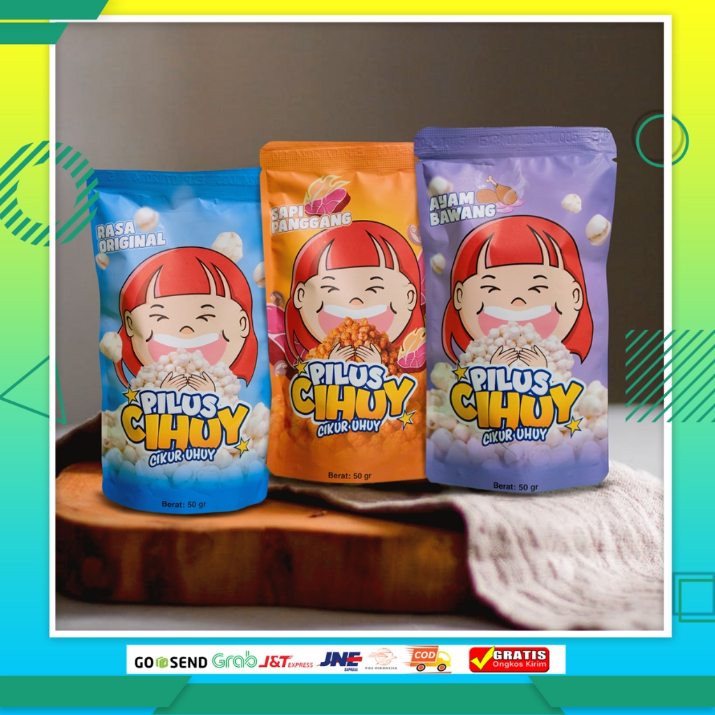 Jual Cemilan Kerupuk Pilus Cihui Kemasan 50 Gram | Shopee Indonesia