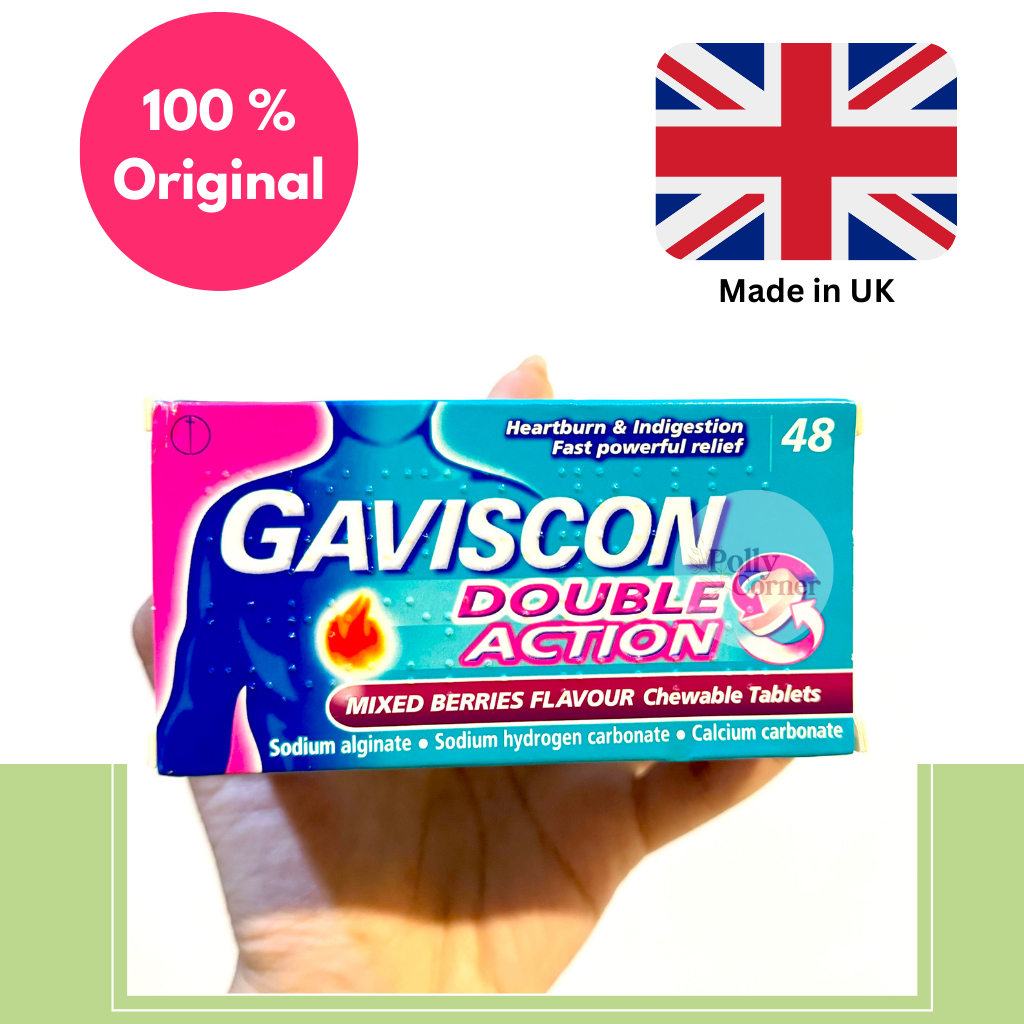 Jual Gaviscon Double Action 48 Tablets - Mixed Berry Flavor - Made in ...