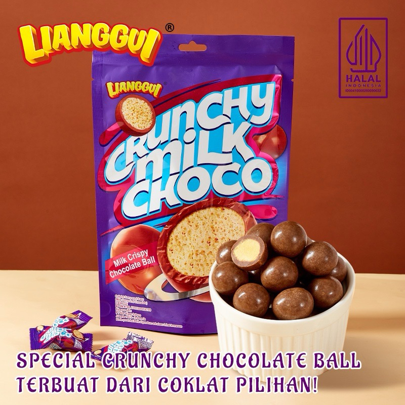Jual Lianggui Crunchy Milk Choco Ball 108g Milk Crispy Chocolate ball ...