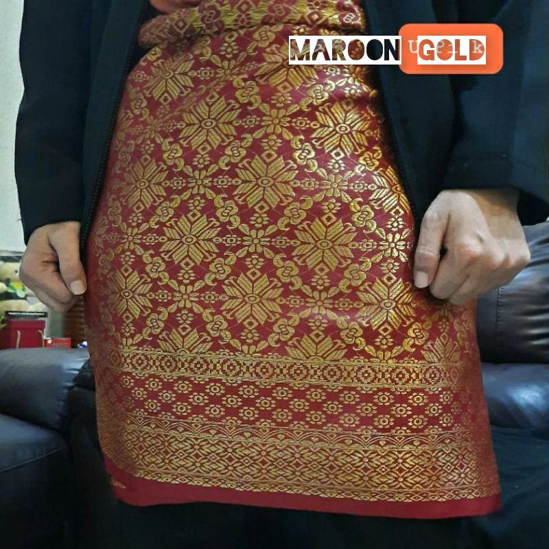 Jual Sarung Songket Pria / Kain Songket lilit Adat Melayu / Kain ...