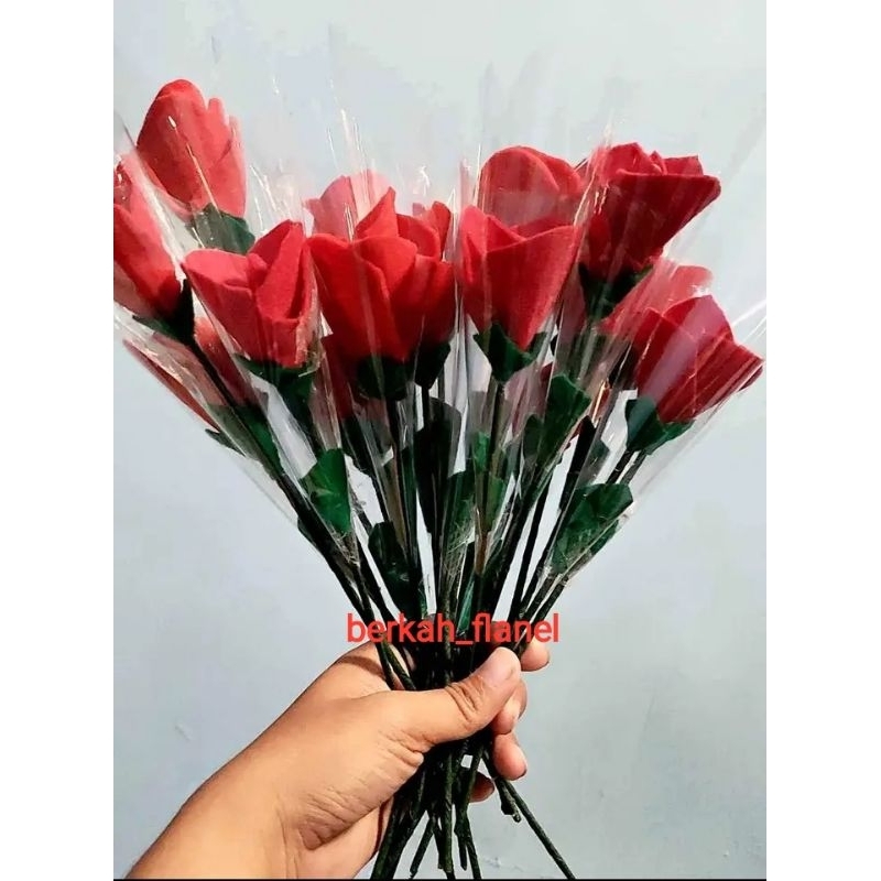 Jual READY STOK Bunga Mawar Flanel termurah satuan | Shopee Indonesia