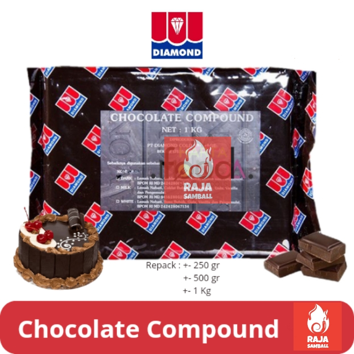 Jual Dark Chocolate Compound Diamond / Repack Coklat Batangan + - 200 ...
