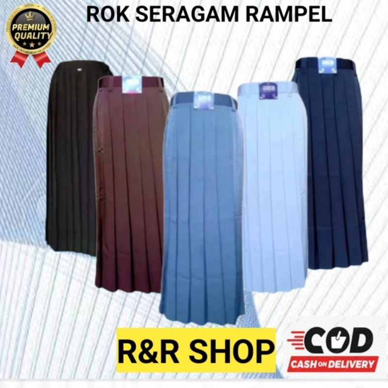 Jual ROK REMPEL SERAGAM SEKOLAH SMP SMA SMK PANJANG | Shopee Indonesia