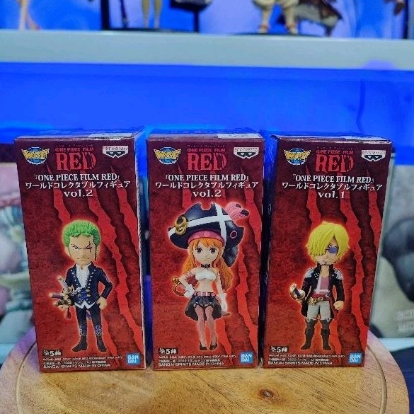 Jual Action Figure WCF Set Zoro Nami Sanji One Piece Red | Shopee Indonesia