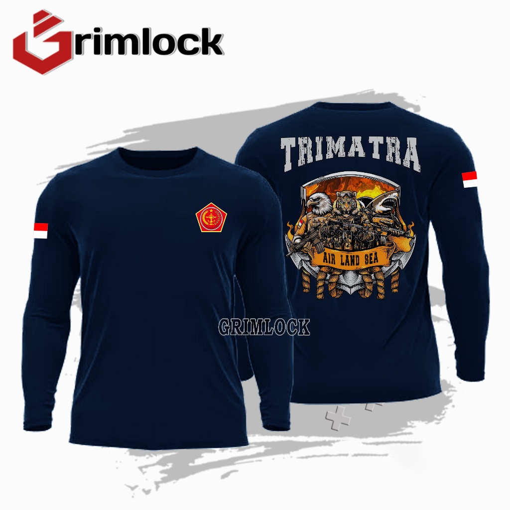 Jual Kaos Trimatra / Polisi Militer / Air Land Sea / Pom Tni / Tangan ...