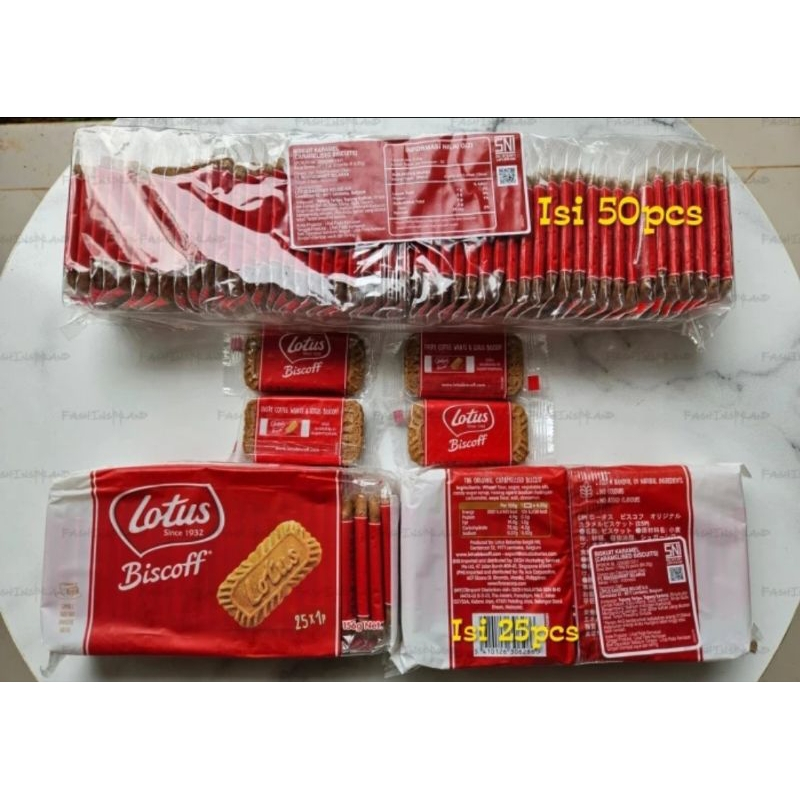 Jual Lotus Biscoff Biskuit Karamel 312 gr isi 50pcs / Biscoff Lotus ...